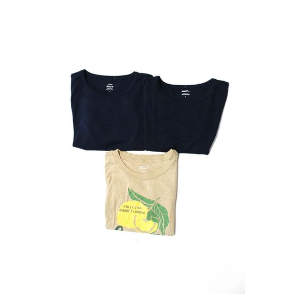 J. Crew Factory | Tops | J Crew Womens Short Sleeve Lemon Basic Tee ...